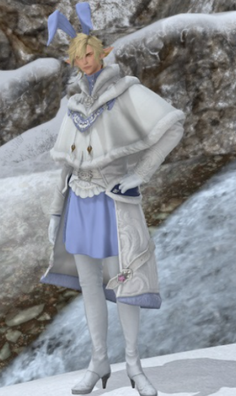 Snow Prince Bunny in Pastel Blue | Eorzea Collection