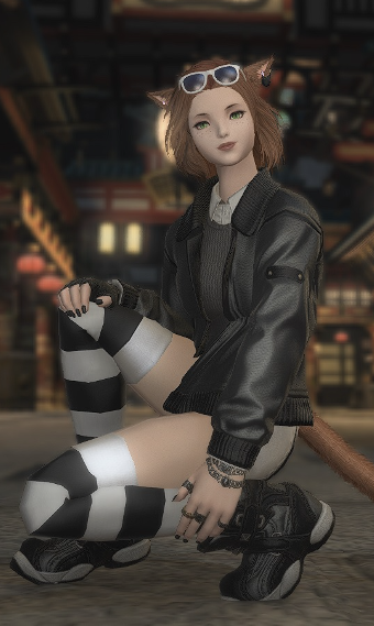 Monochrome Street Stripes | Eorzea Collection