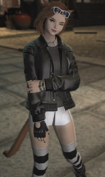 Monochrome Street Stripes | Eorzea Collection