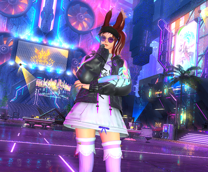 Neon Cyberpunk Healer | Eorzea Collection