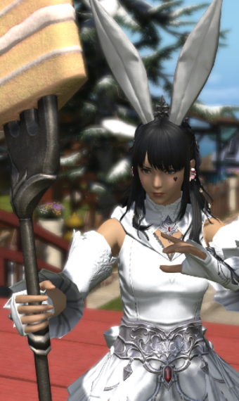 Pure White Bunny Mage | Eorzea Collection