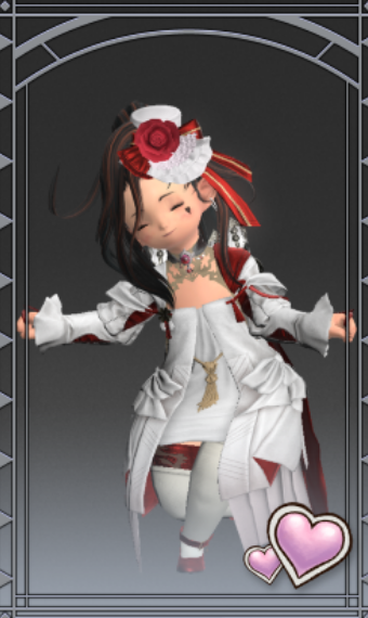 White and red classy lalafell | Eorzea Collection