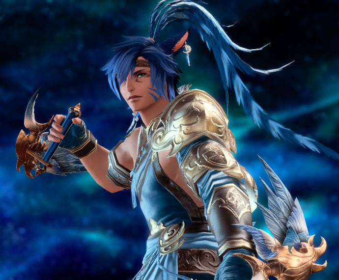 The Blue-Feather Dragon Protector | Eorzea Collection