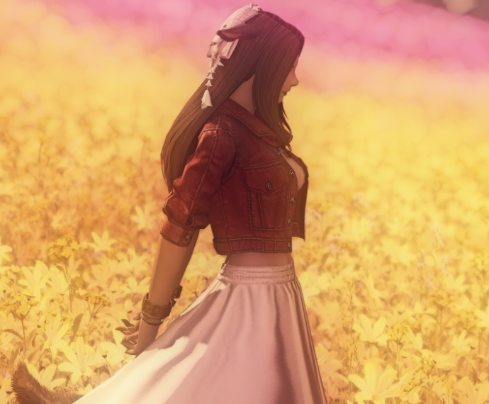 Flower Girl from Another World (Aerith cosplay) | Eorzea Collection