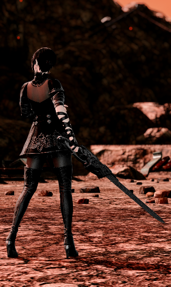 Gunblade in Black | Eorzea Collection